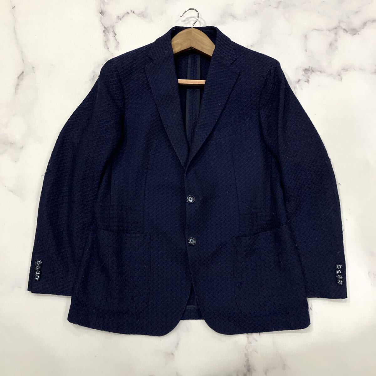 【目立った傷や汚れなし】極美品 ジャケット タリアトーレ テーラードジャケット 1SMC22K ウール チェック サイズ48 メンズ ブラウン ...