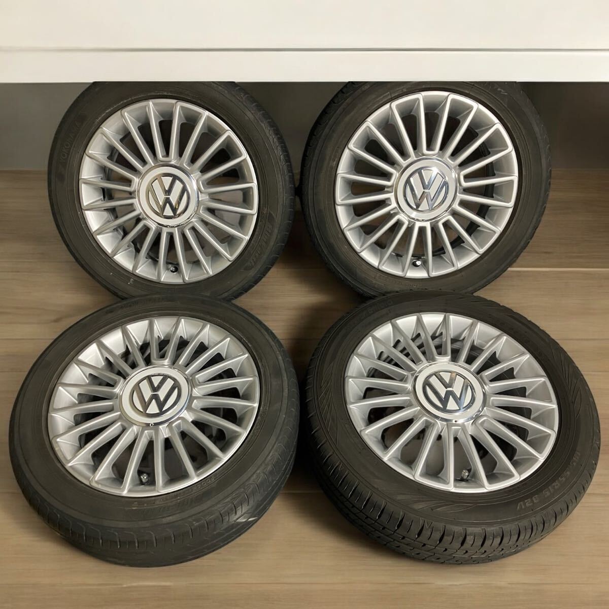 【やや傷や汚れあり】up! 185/55R15 5.5J+41 4穴 PCD100 球面 純正 15インチ アルミ ホイール 4H ピッチ ...