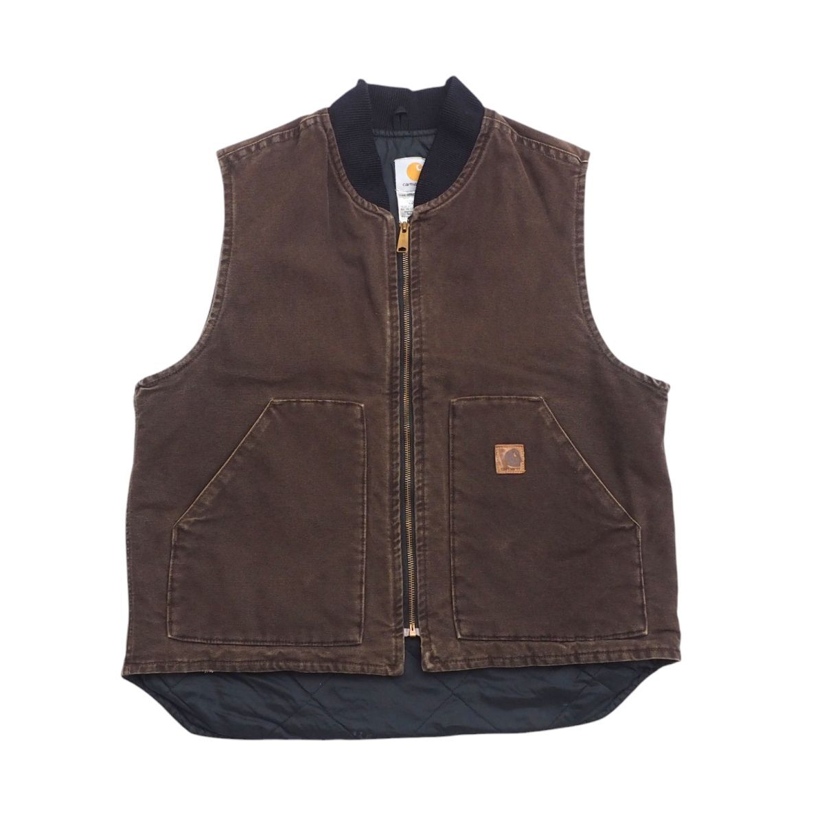 Carhartt カーハート ダックベスト BUDDY ワッペンカスタム V01 BRNの落札情報詳細 - Yahoo!オークション落札価格検索 オークフリー