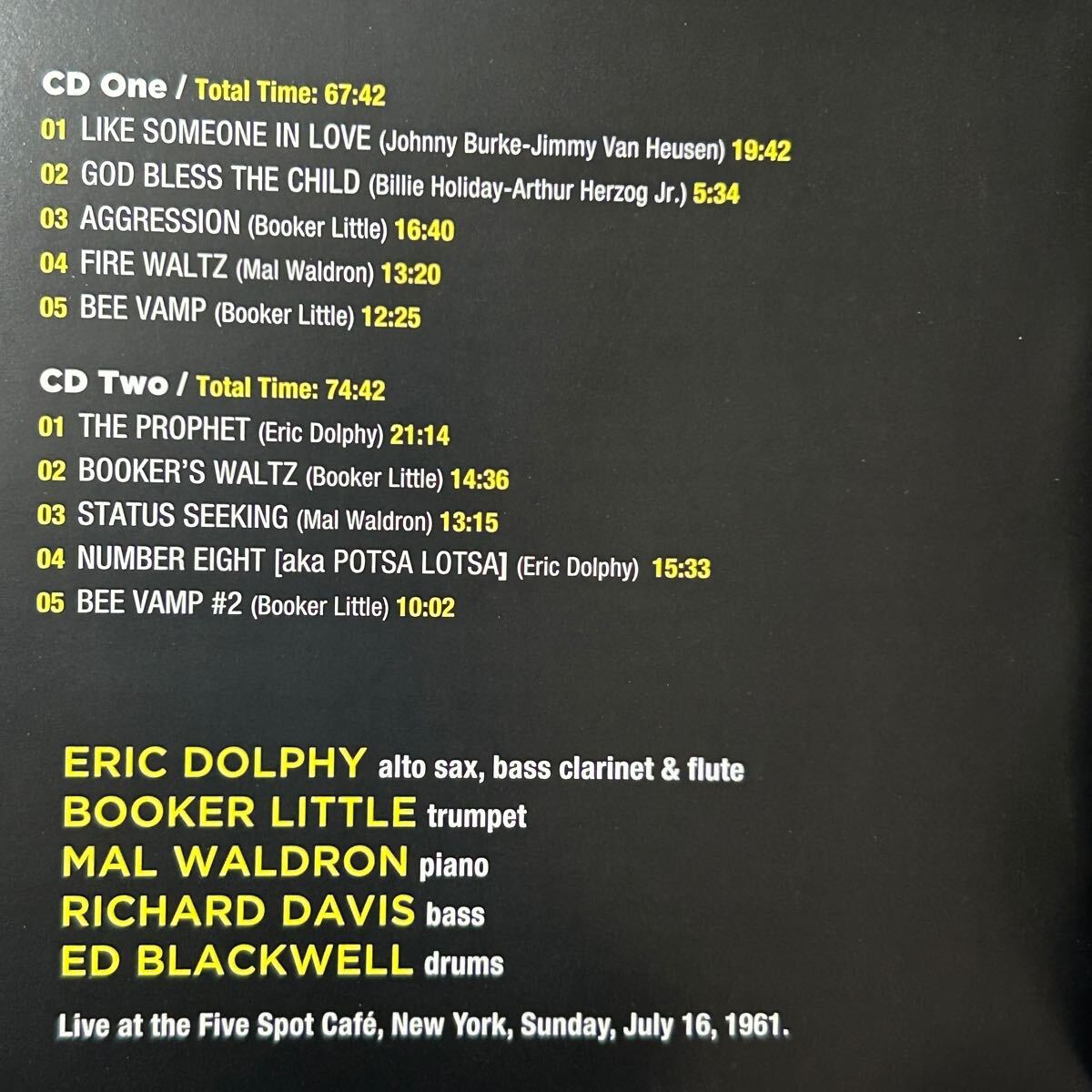 【目立った傷や汚れなし】[2CD]★ エリック・ドルフィー・アンド・ブッカー・リトル ★ Eric Dolphy、 Booker Little ...
