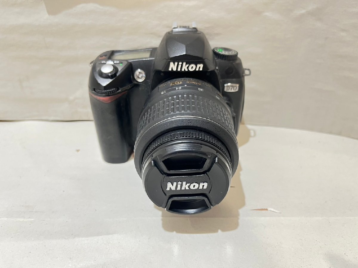 【傷や汚れあり】【YH3977YR】1円～ Nikon D70 デジタル一眼レフカメラ 動作確認不可 ジャンク LENS Nikon DX AF-S NIKKOR 18-55mm 1:3.5 ...