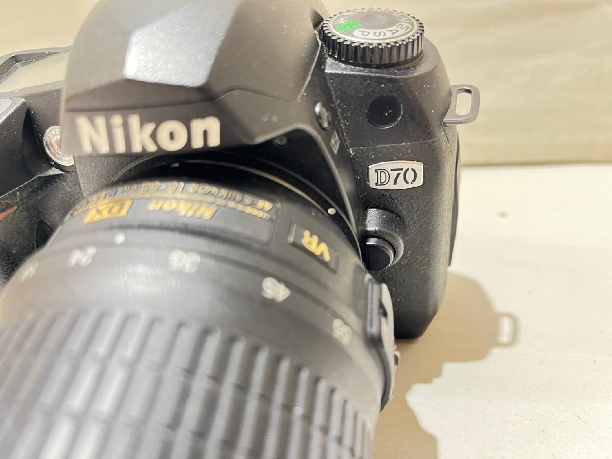 【傷や汚れあり】【YH3977YR】1円～ Nikon D70 デジタル一眼レフカメラ 動作確認不可 ジャンク LENS Nikon DX AF-S NIKKOR 18-55mm 1:3.5 ...