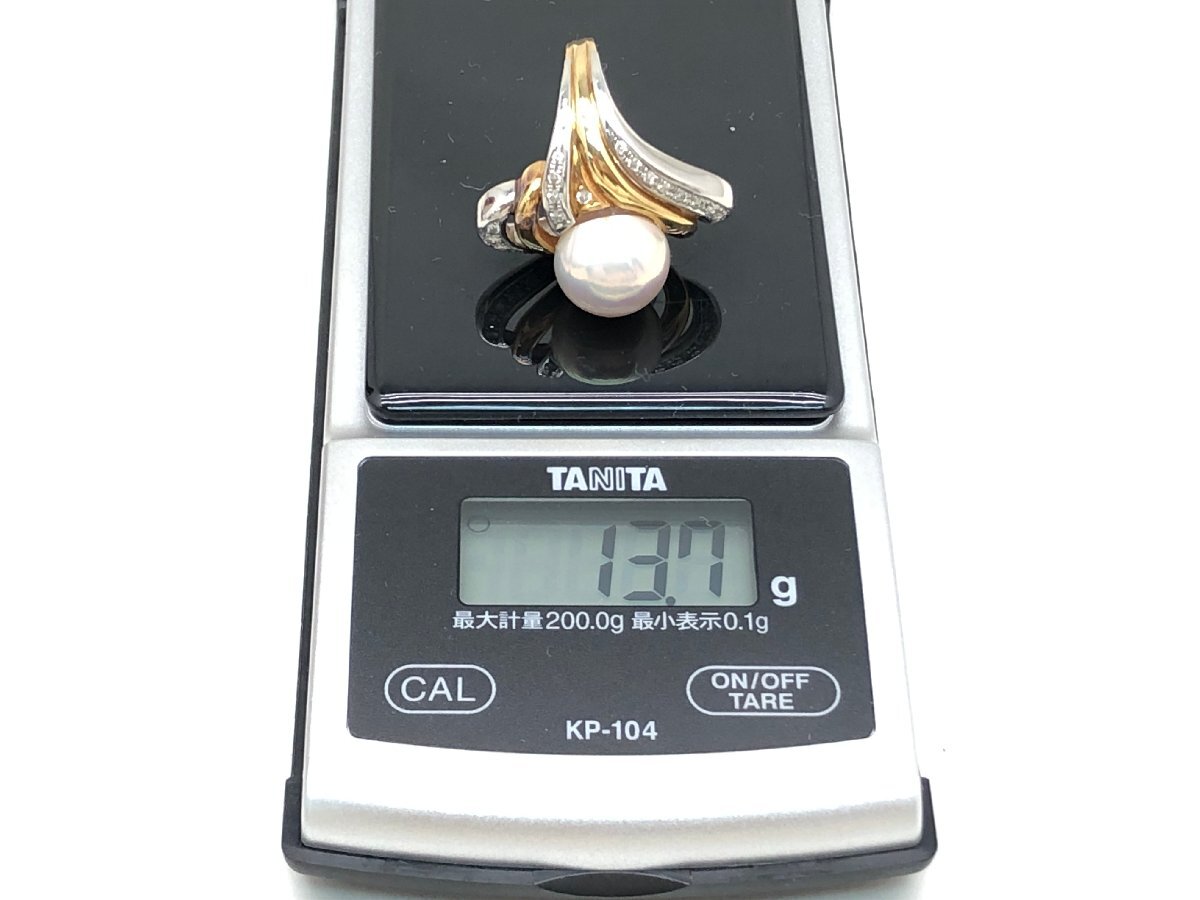 【やや傷や汚れあり】TASAKI 田崎真珠 Pt900 K18 リング 11号相当 約13.7g 中古【MA030039】★の落札情報詳細 - Yahoo!オークション落札価格検索 オークフリー