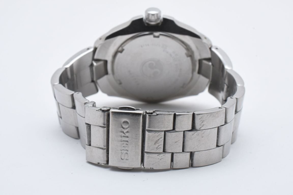 【やや傷や汚れあり】セイコー パーペチュアルカレンダーBF56-0020 ホワイト シルバー デイト クォーツ QUARTZ メンズ 腕時計 ...