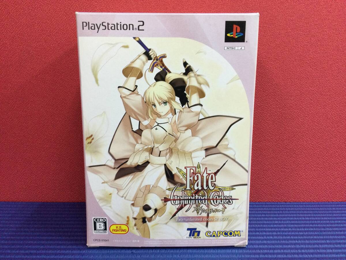 【やや傷や汚れあり】【GB954/60/0】PS2ソフト★フェイト/アンリミテッドコード SP-BOX★「セイバー・リリィ」フィギュア付き★Fate/unlimited codes★プレステ2 ...