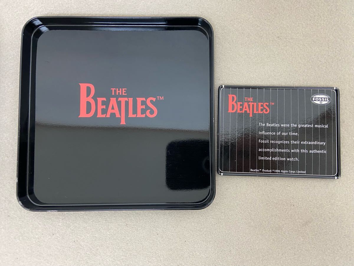 【やや傷や汚れあり】A-1097【The Beatles ビートルズ Fossil フォッシル 腕時計 Limited Edition 3767/10000 アナログ 時計 箱付 ジャンク扱い ...