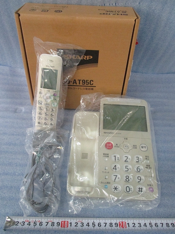 【未使用】Kはな5442 未使用 SHARP シャープ 親機 デジタルコードレス電話機 JD-AT95C 大画面＆あんしんフラッシュランプ搭載防犯電話機の落札情報詳細 - Yahoo ...
