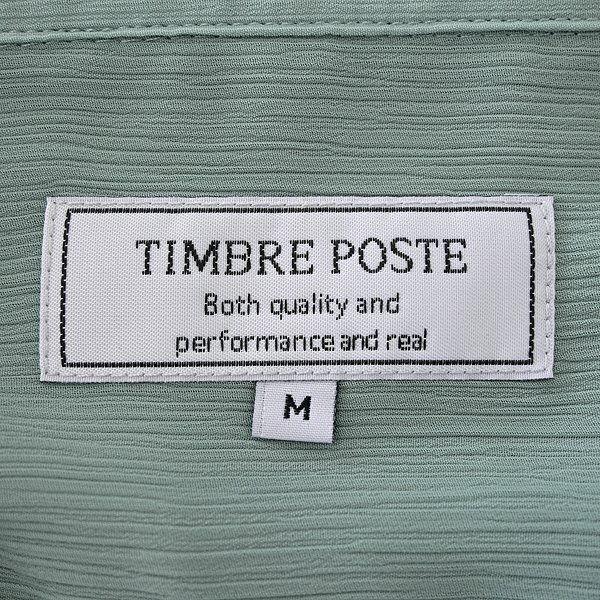 【未使用】新品 タンブルポステ 春夏 楊柳 シアー素材 オープンカラー 半袖 シャツ M 緑 【I44150】 TIMBRE POSTE クレープ シアサッカー グリーンの落札情報詳細 ...