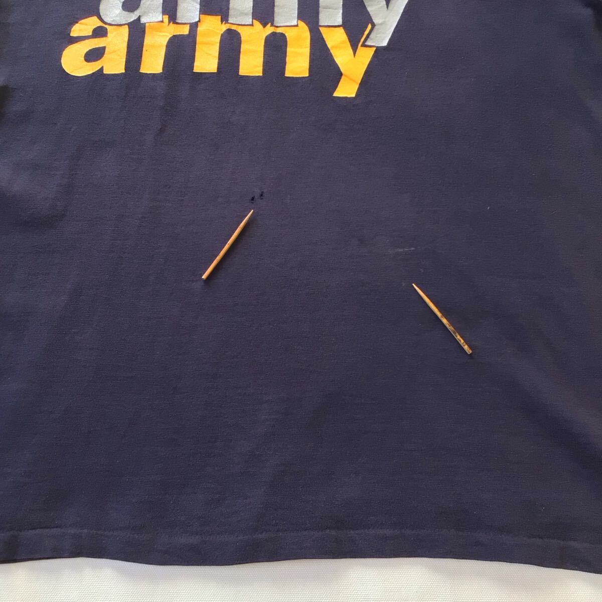 【やや傷や汚れあり】USA製 80s90s US ARMY ミリタリー WEST POINT ウエストポイント USMA 半袖 Tシャツ ネイビー ARTEX アメリカ製 軍物 NAVY ...