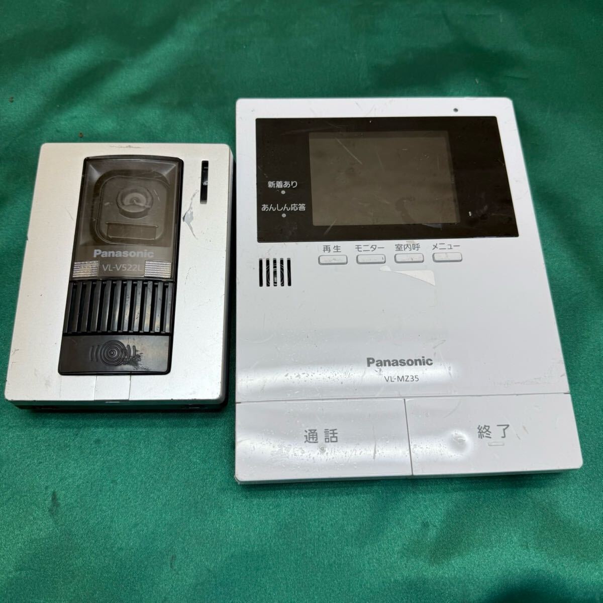 【傷や汚れあり】Panasonic VL-MZ35 モニター 親機 VL-V522L カメラ 玄関 子機 パナソニック インターホン ...