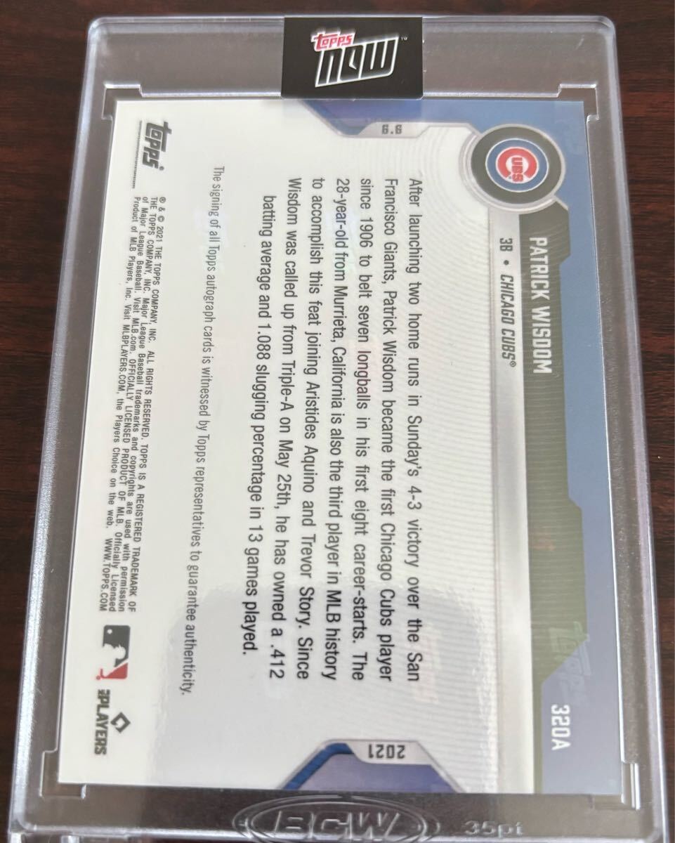 【未使用】【未開封】PATRICK WISDOW パトリック・ウィズダム 選手 直書き直筆サインカード TOPPS NOW KIA タイガース ...