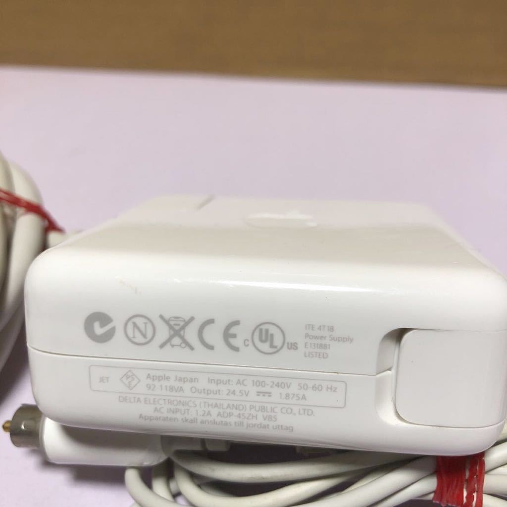 【やや傷や汚れあり】[中古]アップル IBOOK G3 G4 A1036 M8482純正ACアダプター(24V 1.875A 45W 2.5*7.5mm) SHA952の落札情報詳細 ...