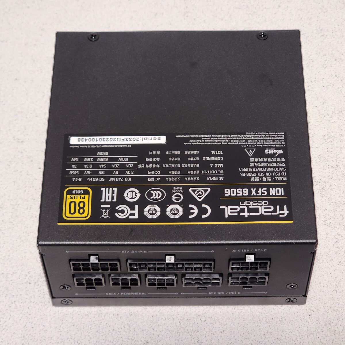 【やや傷や汚れあり】FractalDesign ION SFX 650G(FD-PSU-ION-SFX-650G-BK) 650W ...