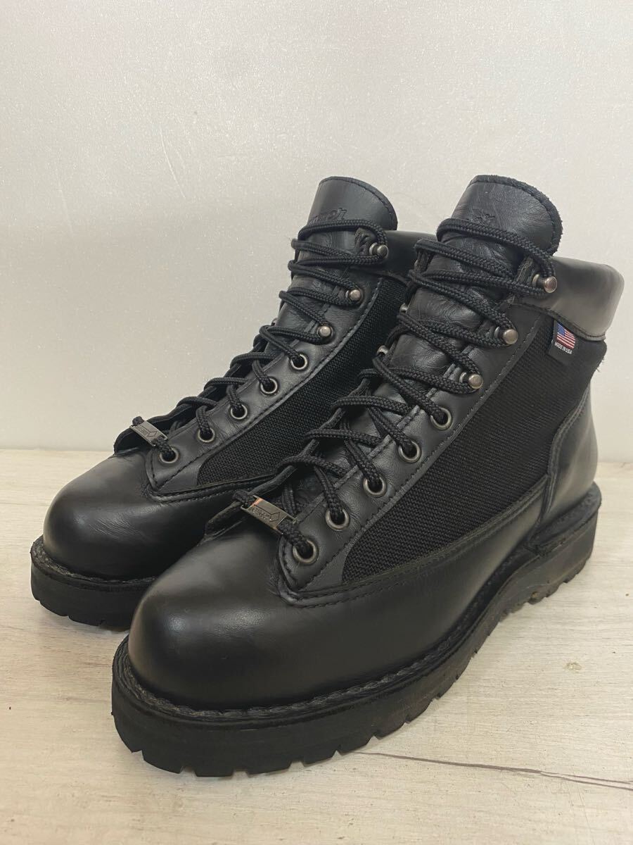【やや傷や汚れあり】★★美品 良品DANNER LIGHT BLACK★30465ダナーライトゴアテックス 黒 ★US7EE(25.0〜25. ...