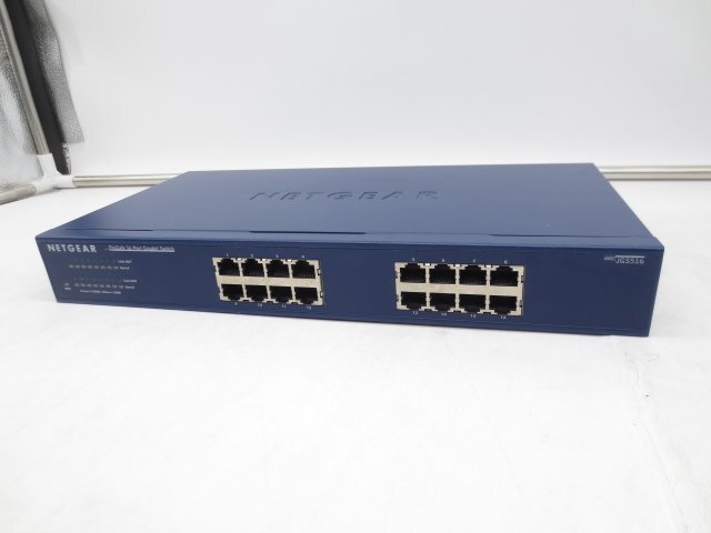 【傷や汚れあり】 NETGEAR/ネットギア ProSafe ギガビットアンマネージスイッチ JGS516 v2 16ポート 全ポート接続確認 ...