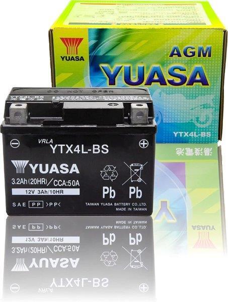 【未使用】★TAIWAN YUASA 台湾ユアサ シールド型 バイク用バッテリー YT4L-BS高性能版 YTX4L-BS ブラックの落札情報詳細 - Yahoo!オークション落札価格検索 ...