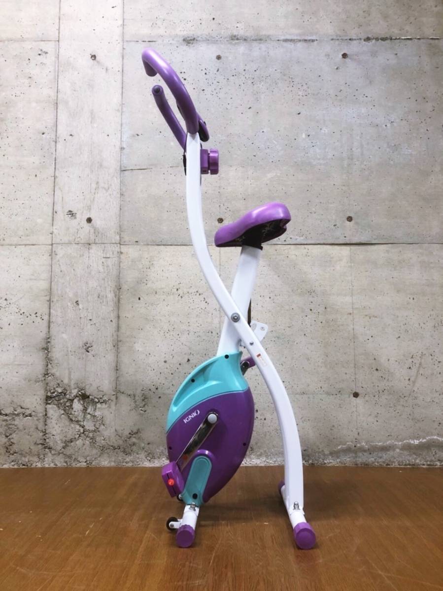 IGNIO フィットネスバイク 室内 健康器具 バイク マグネティックバイク エクササイズバイク プログラムバイク パープル イグニオ の落札情報詳細 - Yahoo!オークション落札価格検索 ...