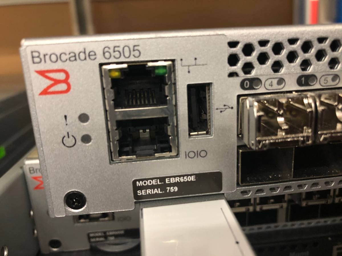 Brocade 6505、BR-6505-12-0R、EBR650E FCスイッチ、Dual power、動作確認済 の落札情報詳細 ...