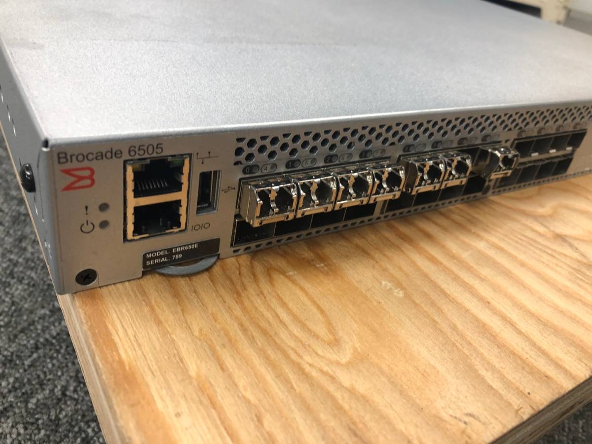 Brocade 6505、BR-6505-12-0R、EBR650E FCスイッチ、Dual power、動作確認済の落札情報詳細 ...