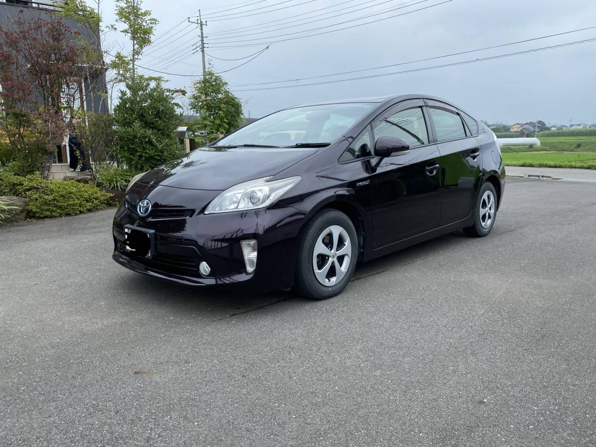 H25年式 プリウス 30系 後期 S 3R9 パープル 女性ワンオーナー 禁煙車 修復歴無し 83200km 地デジ バックモニター 美車の落札情報詳細 - ヤフオク落札価格検索 オークフリー