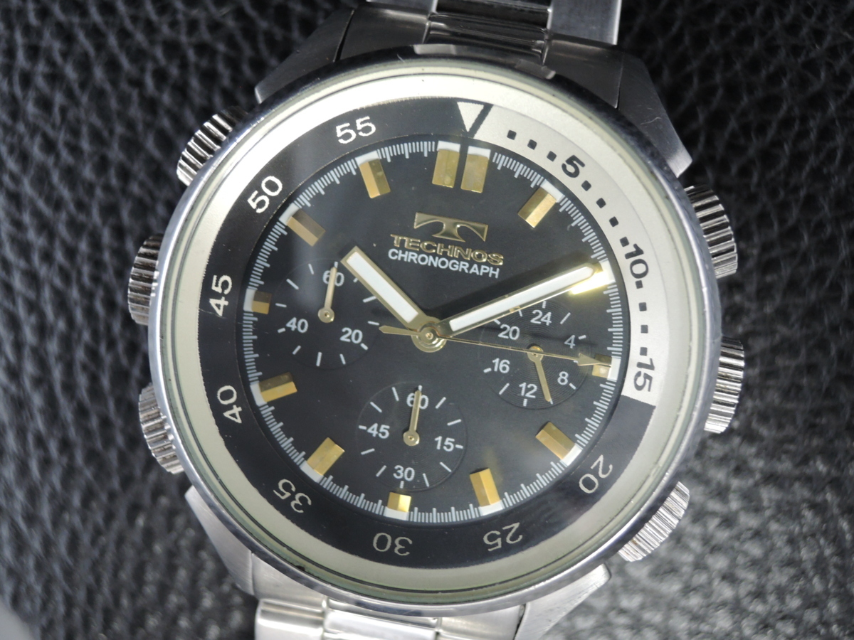 ★1円～ テクノス Technos クロノグラフ TBM515 メンズ クオーツ 黒文字盤 腕時計 CD0491039の落札情報詳細 - Yahoo!オークション落札価格検索 オークフリー