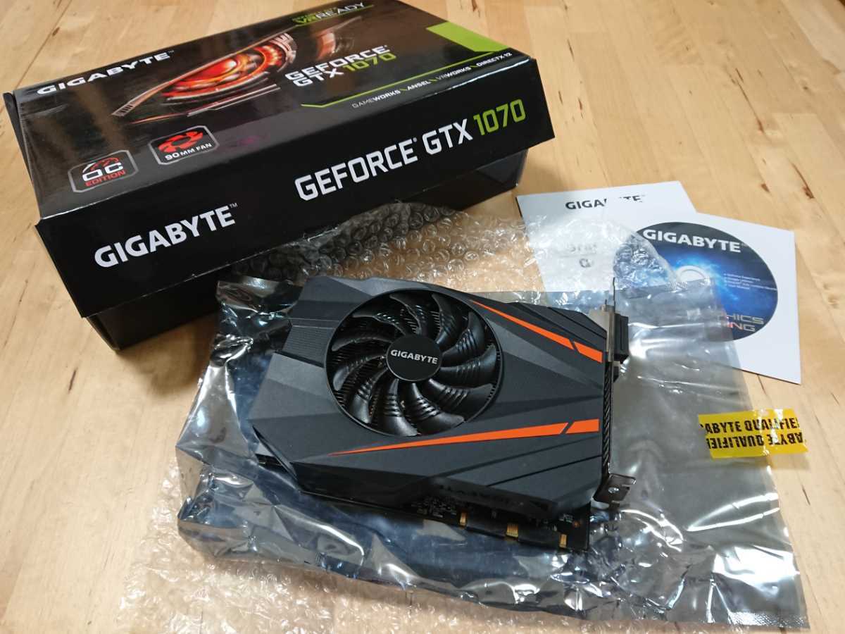 GIGABYTE GeForce GTX 1070 8G mini グラフィックボード 中古動作品の落札情報詳細 - ヤフオク落札価格検索 オークフリー