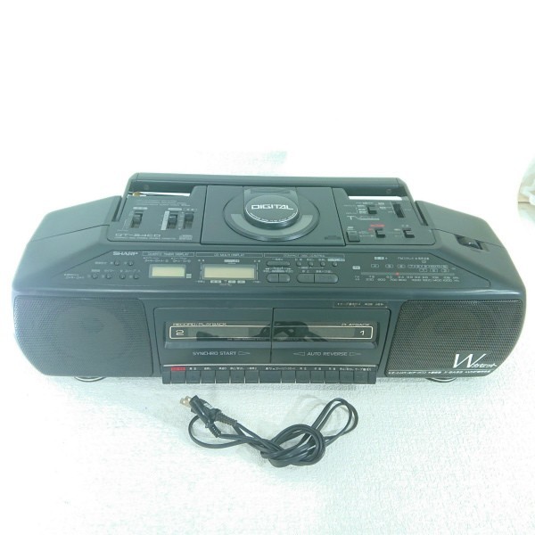 SHARP シャープ CDステレオ ラジカセ QT-34CD-BK CD カセット ラジオ Wカセット ダブルカセット 葛D1109-40の落札情報詳細 - Yahoo!オークション落札価格 ...