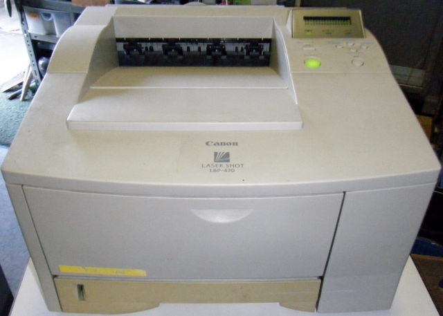 【やや傷や汚れあり】キャノン Canon LASER SHOT LBP-470 LBP470 モノクロレーザープリンターの落札情報詳細 ...