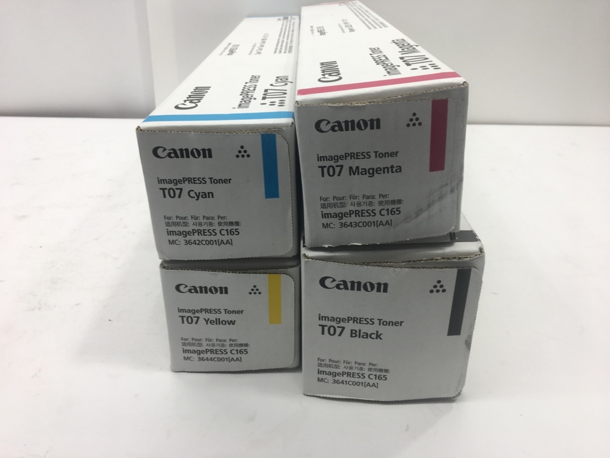 【新品】【未使用】Canon iPR C165 トナーカートリッジ 4本セット（ブラック 1本/マゼンタ1本/イエロー1本/シアン1本）T07 ...