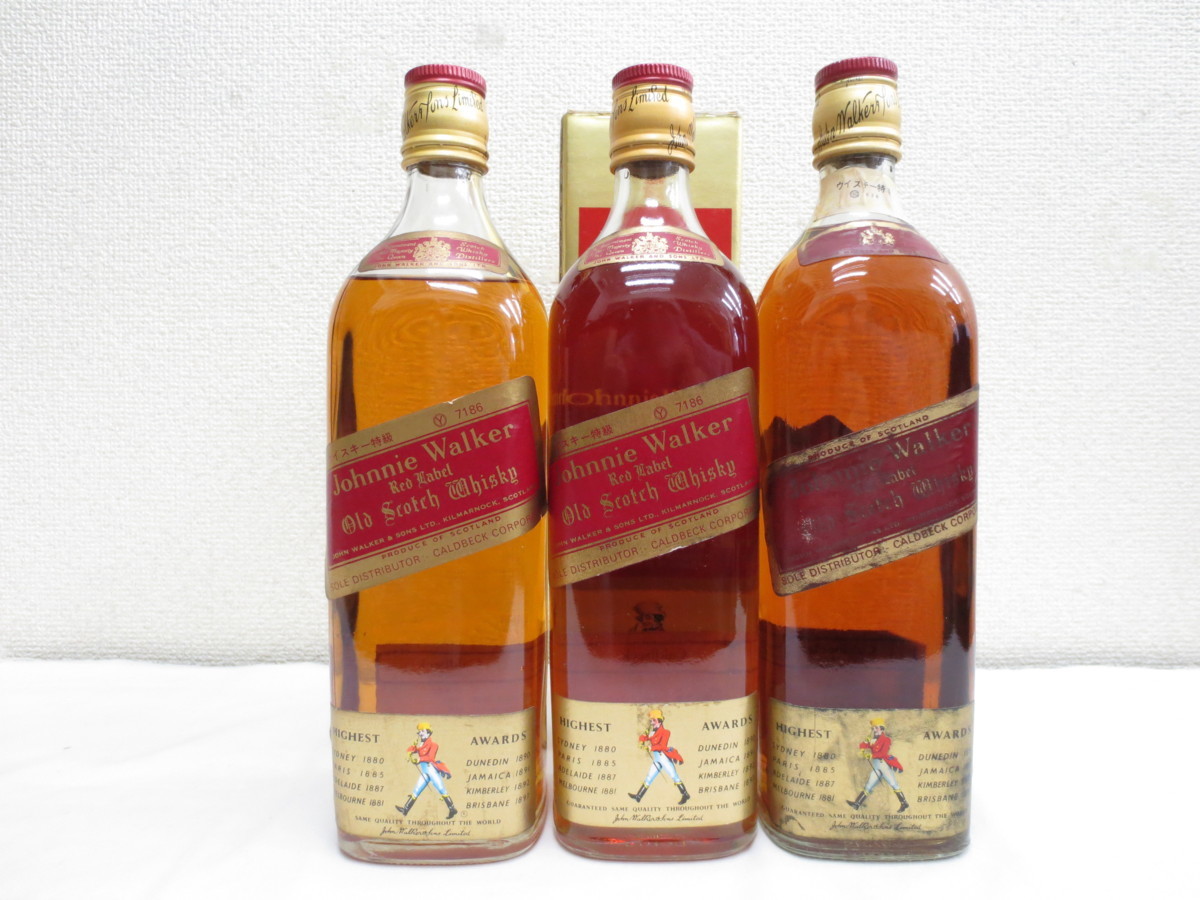 【傷や汚れあり】ウイスキー Johnnie Walker ジョニーウォーカー Red Label レッドラベル 特級 Caldbeck ...