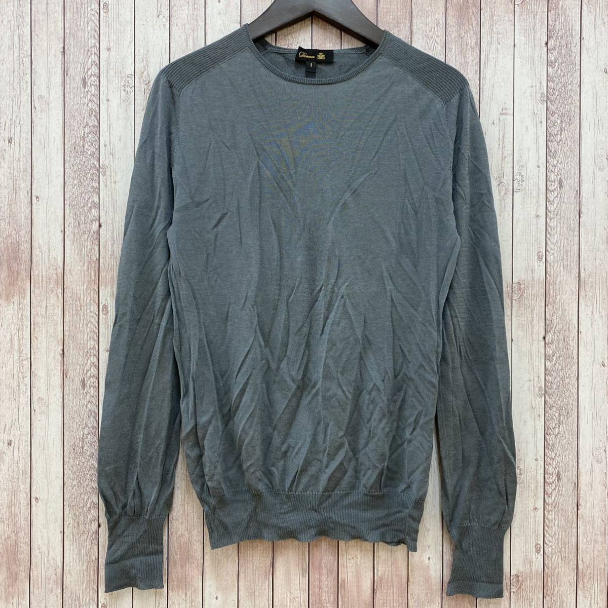 【やや傷や汚れあり】DRAWER ドゥロワー シルク混 コットン ニット 1 グレー 薄手 レディース MC354の落札情報詳細 - ヤフオク落札価格検索 オークフリー