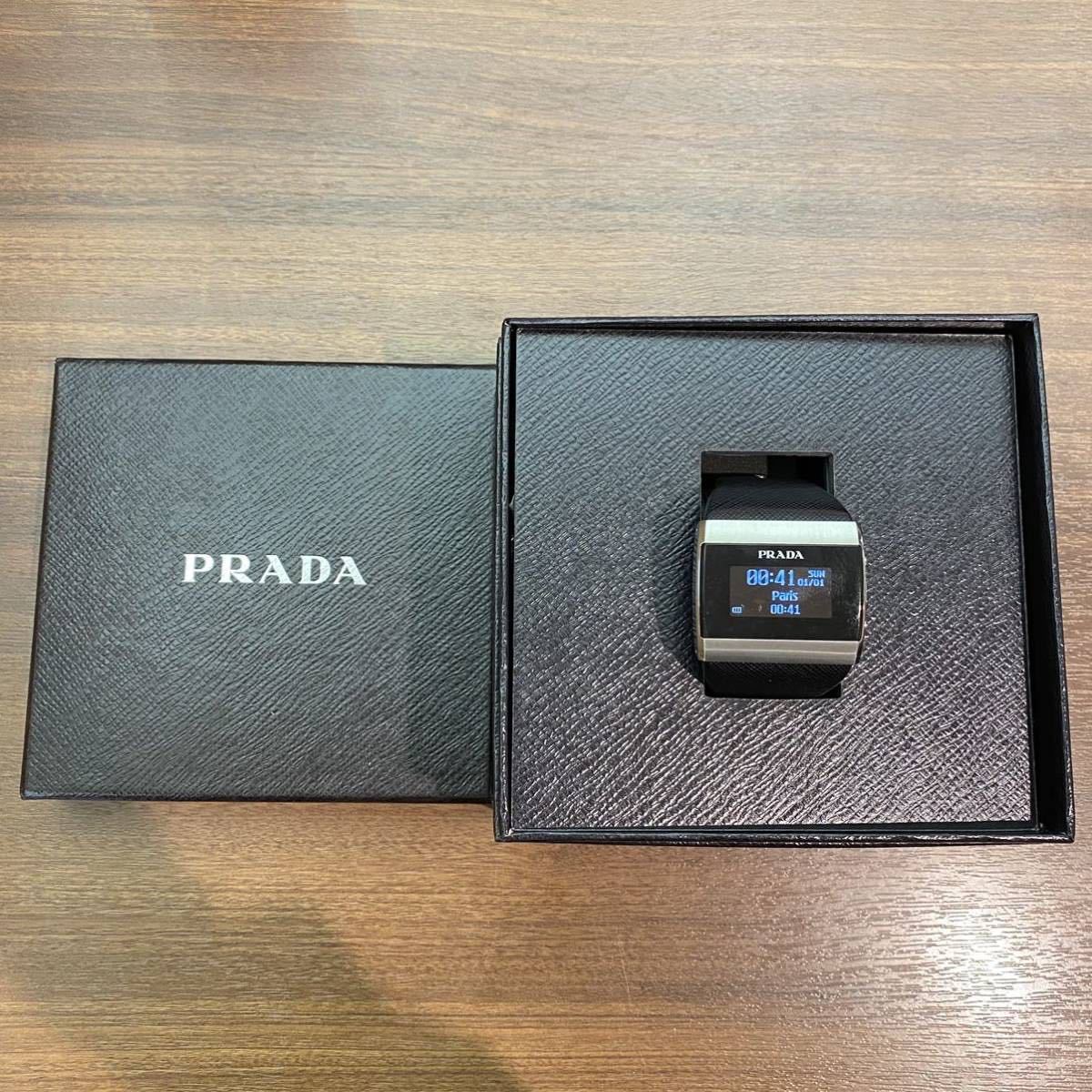 【目立った傷や汚れなし】【PRADA×LG】プラダ コラボウォッチ PRADA Link LBA-T950 デジタル 腕時計型ガジェット ...