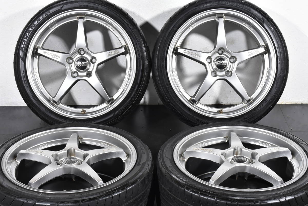 【やや傷や汚れあり】☆O・Z OZ RACING☆CRONO HT☆18インチ☆PCD112 8J +48☆ヨコハマ アドバンフレバ☆225 ...
