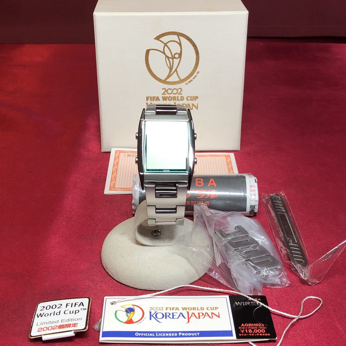 【目立った傷や汚れなし】【YH-0061】動作未確認 SEIKO ALBA WIRED デジタル腕時計 2002 FIFAワールドカップ リミテッドエデション 2002個限定 W570 ...