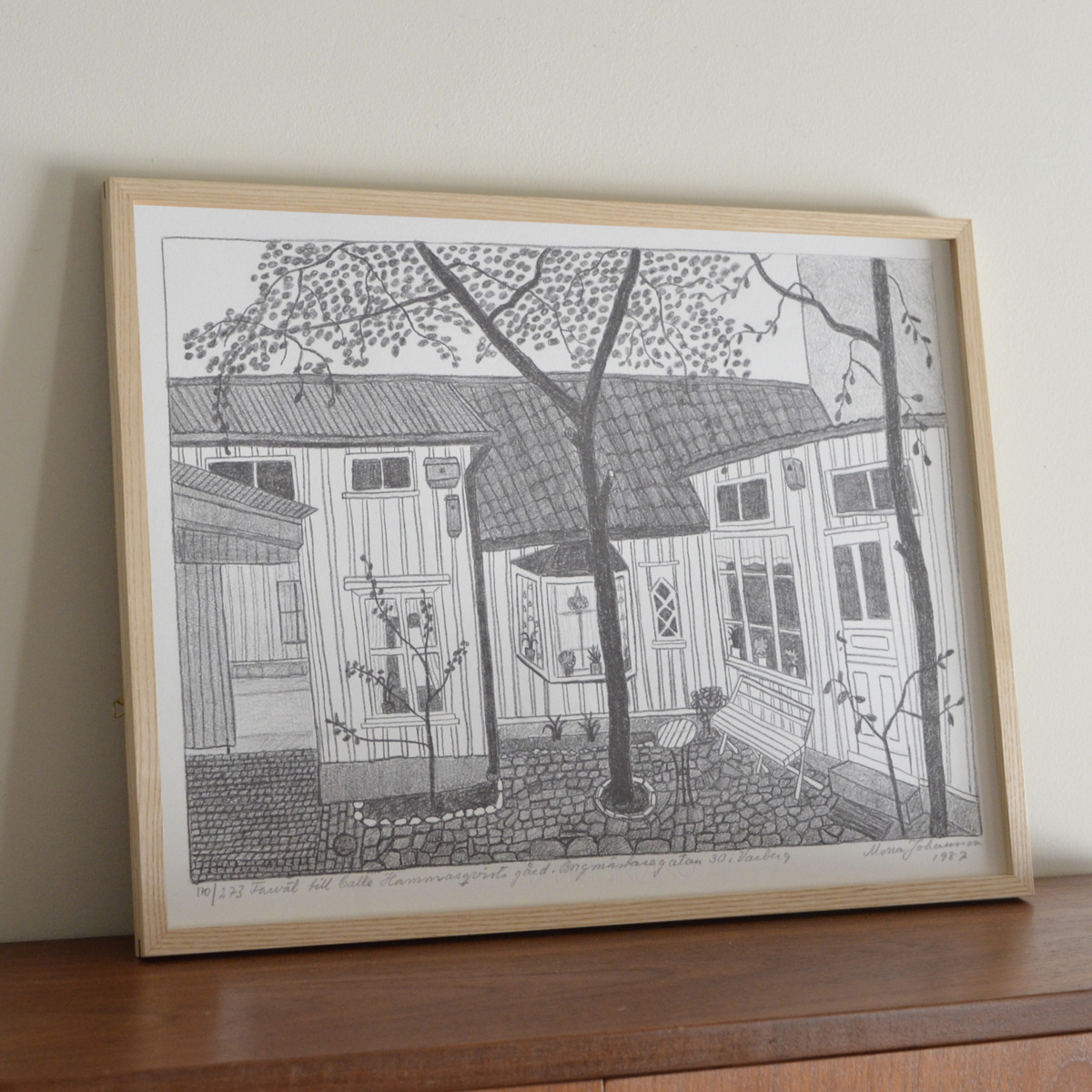 【目立った傷や汚れなし】【希少】モナ・ヨハンソン Mona Johansson オリジナル リトグラフ（北欧ヴィンテージ ウェグナー idee イデー Fine Little Day ...