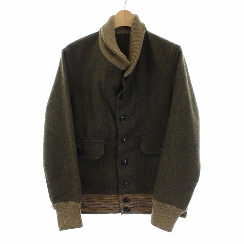 【やや傷や汚れあり】ウエアハウス WAREHOUSE A-1 STYLE WOOL JACKET CCC ウールジャケット アウター 36 S ...