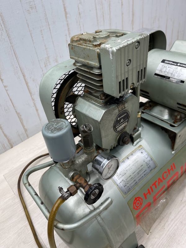 【やや傷や汚れあり】HITACHI 0.4P-7S ベビコン エアーコンプレッサー 動作確認済 100V 60Hz ベビコン レシプロコンプレッサー 電動工具 エアーツール 即日配送 の落札 ...