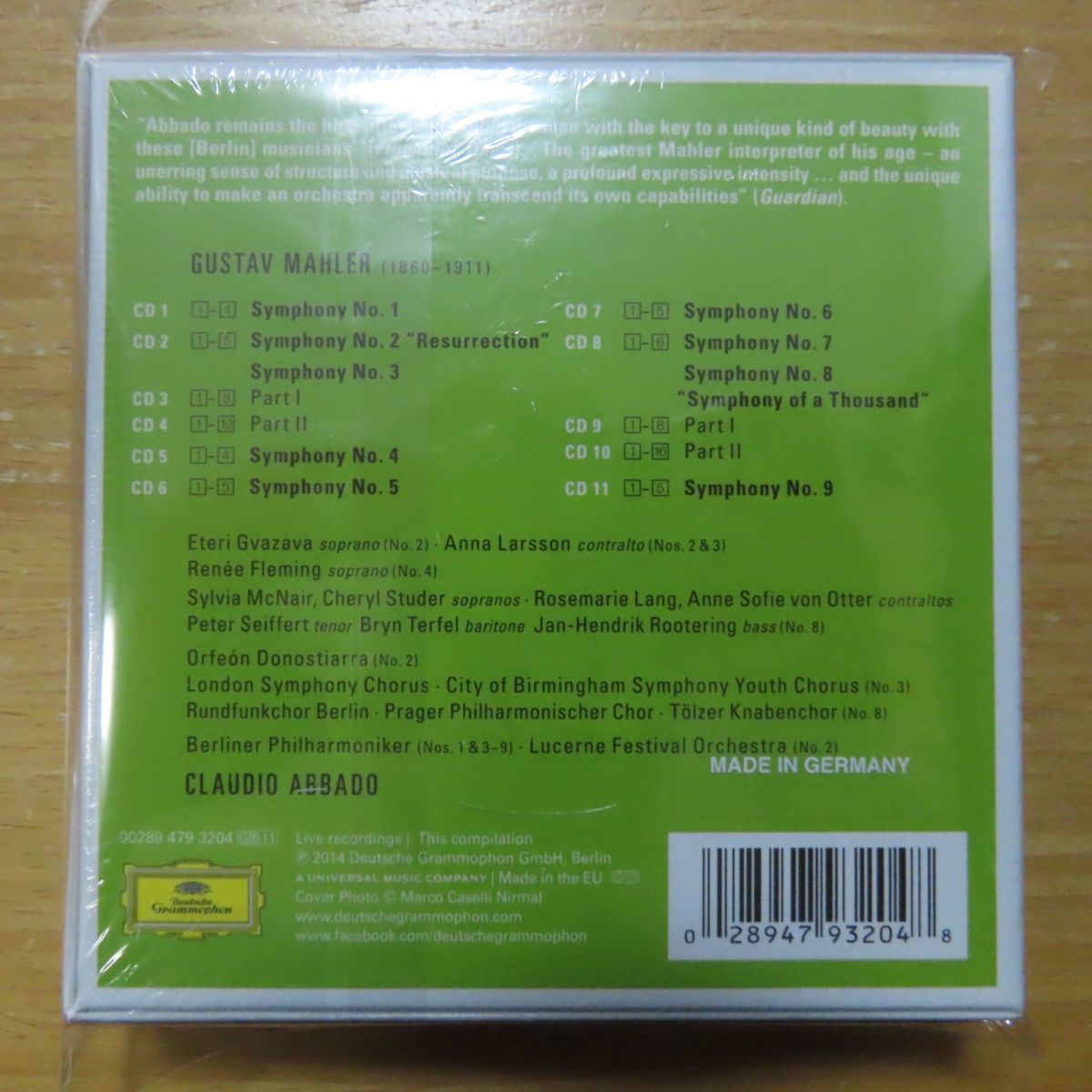 【やや傷や汚れあり】028947932048;【未開封/11CDBOX】アバド / Mahlerの落札情報詳細 - ヤフオク落札価格情報 オークフリー