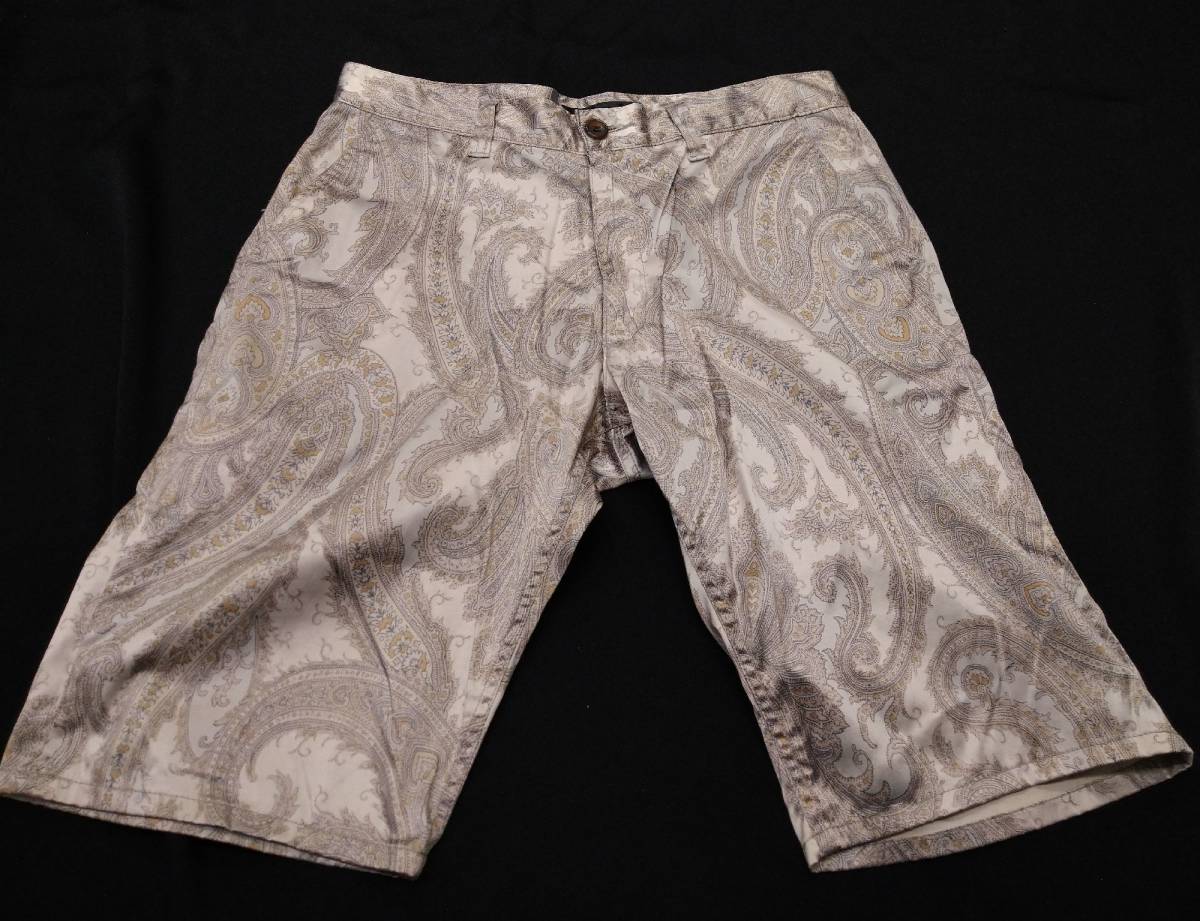 【やや傷や汚れあり】中古 SHELLAC シェラック 光沢感有 ハーフパンツ ペイズリー 46の落札情報詳細 - Yahoo!オークション落札価格検索 オークフリー