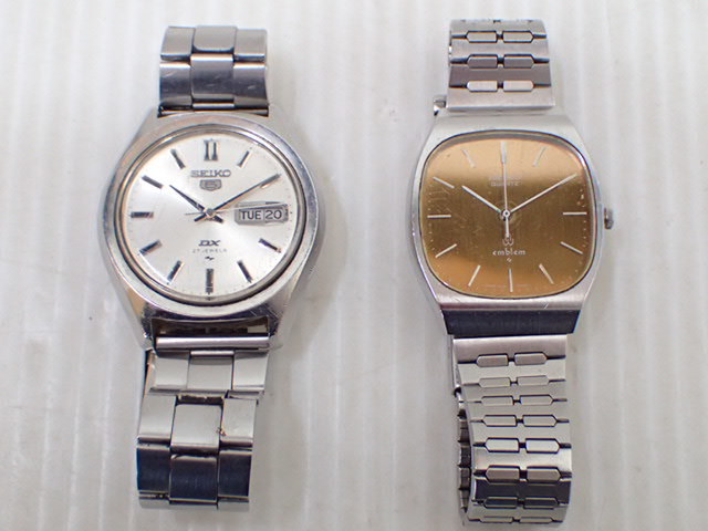 【傷や汚れあり】m754 / SEIKO セイコー 5 DX ファイブ 5139-7000 自動巻き emblem 4120-5000 ...