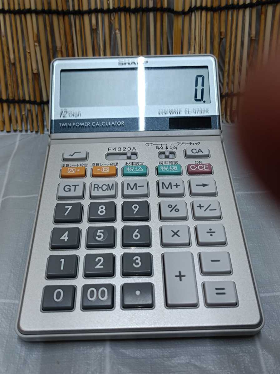 シャープ SHARP ELSI MATE EL-339M 電卓 12桁 計算機 GT アンサーチェック 税率設定 チルト画面 角度調整 税率 の落札情報詳細| ヤフオク落札価格情報 オークフリー