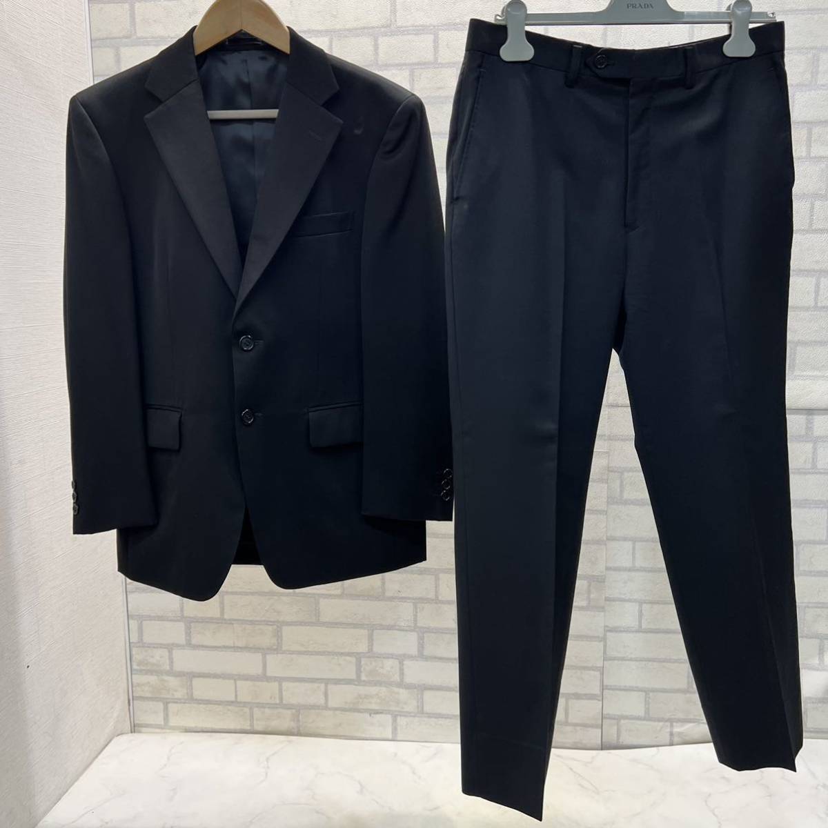 【目立った傷や汚れなし】美品 FARAGO セットアップスーツ 上下 黒 ブラック メンズ サイズ90A4/96AB5 毛100% 毛99% ウール FG001の落札情報詳細 - ヤフオク落札 ...