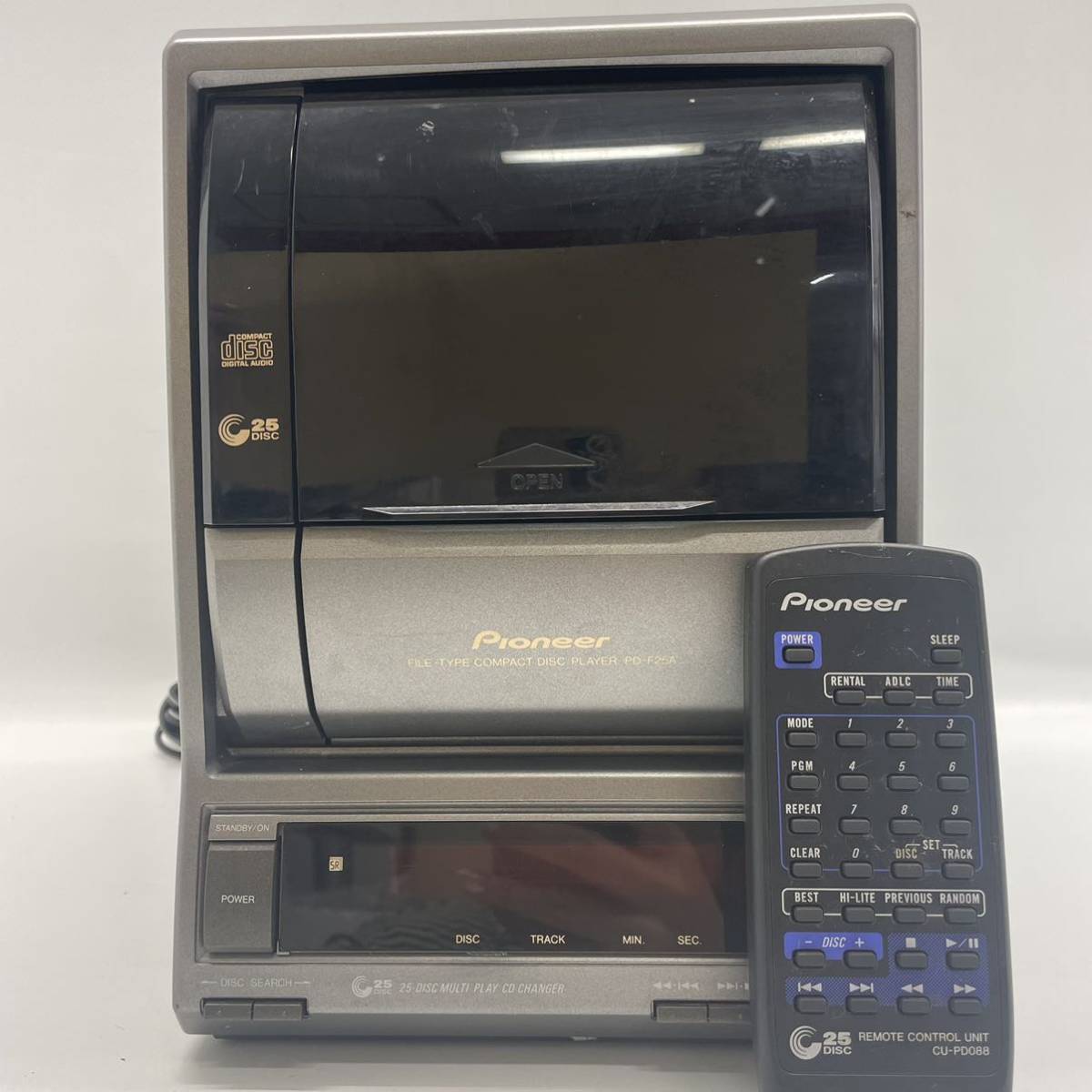 【傷や汚れあり】≪動作確認済み≫pioneer PD-F25A 25連装CDチェンジャー リモコン付き ファイルタイプCDプレイヤー ...