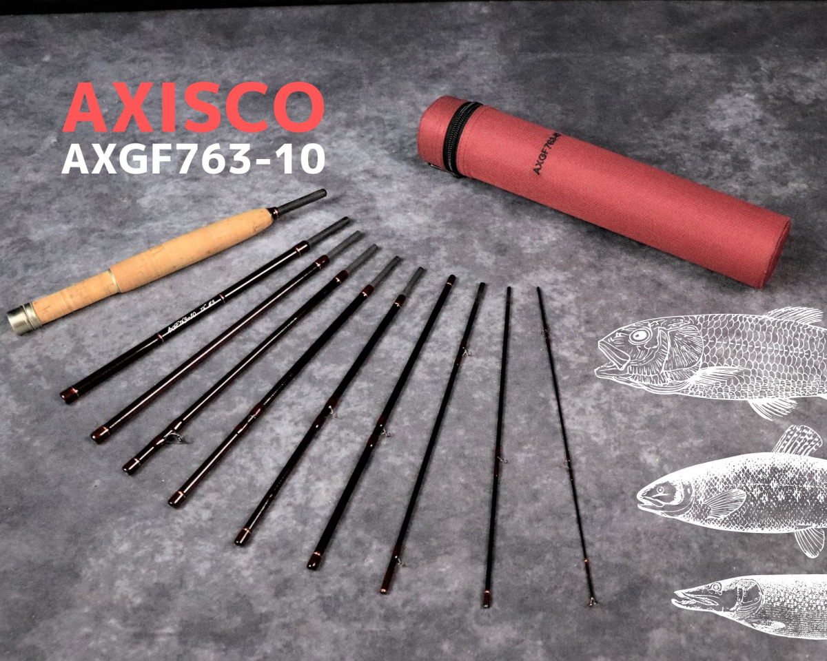 【目立った傷や汚れなし】【稀少美品】AXISCO アキスコ AXGF763-10 エアーライト XL 10PC 源流 フライロッド パックロッド カーボン ケース付き 025FSAG60の落札 ...