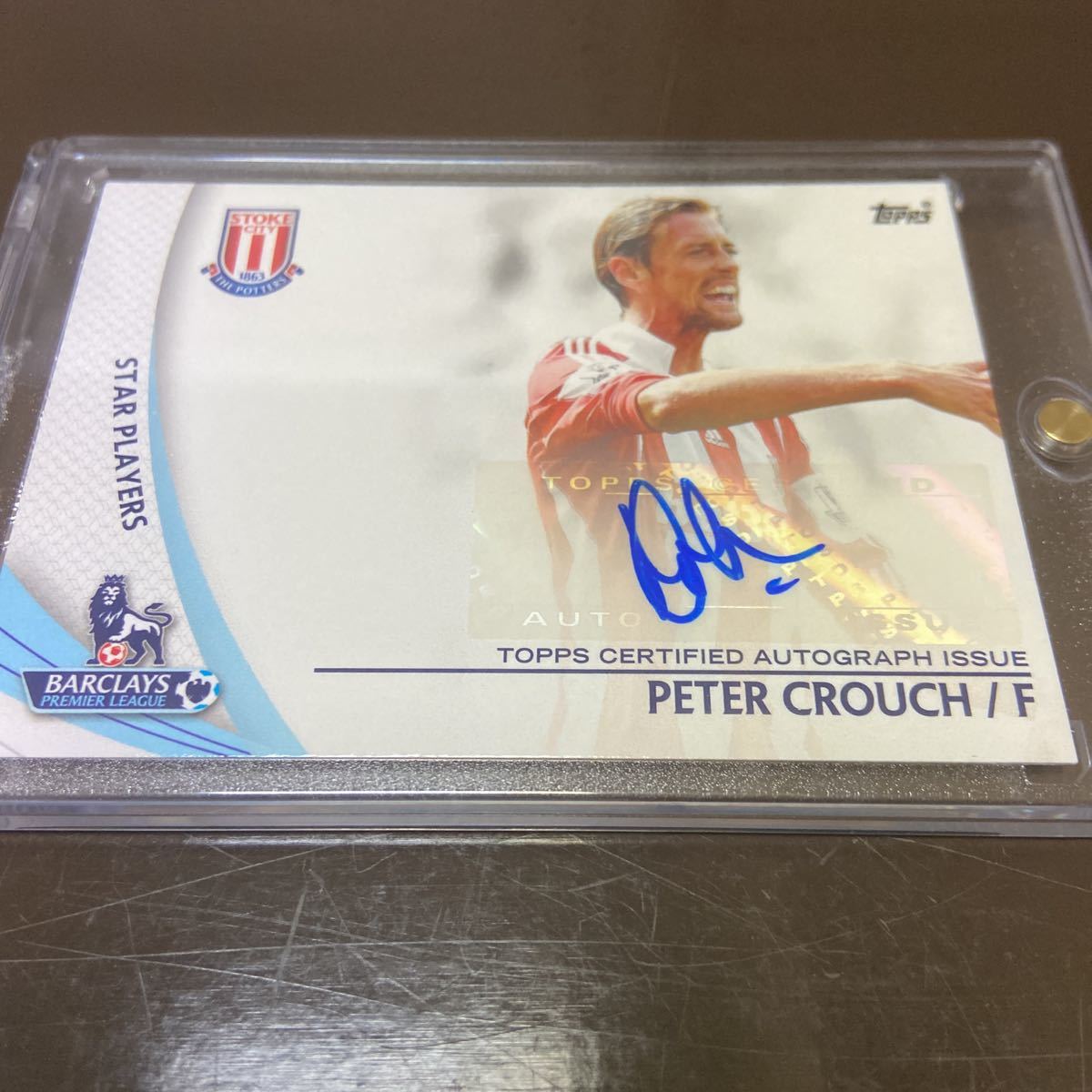 【未使用に近い】2013 TOPPS PREMIER GOLD Autograph 直筆サイン ピーター・クラウチ CROUCH Star ...