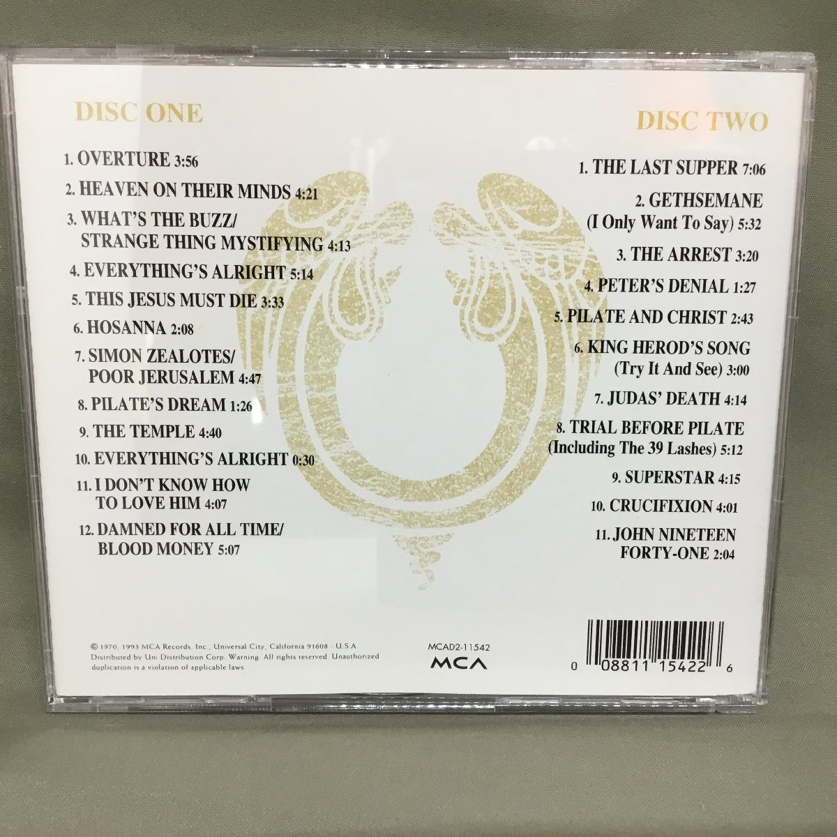 【目立った傷や汚れなし】JESUS CHRIST SUPERSTAR (2CD) MCAD2-11542 の落札情報詳細 - Yahoo!オークション落札価格検索 オークフリー