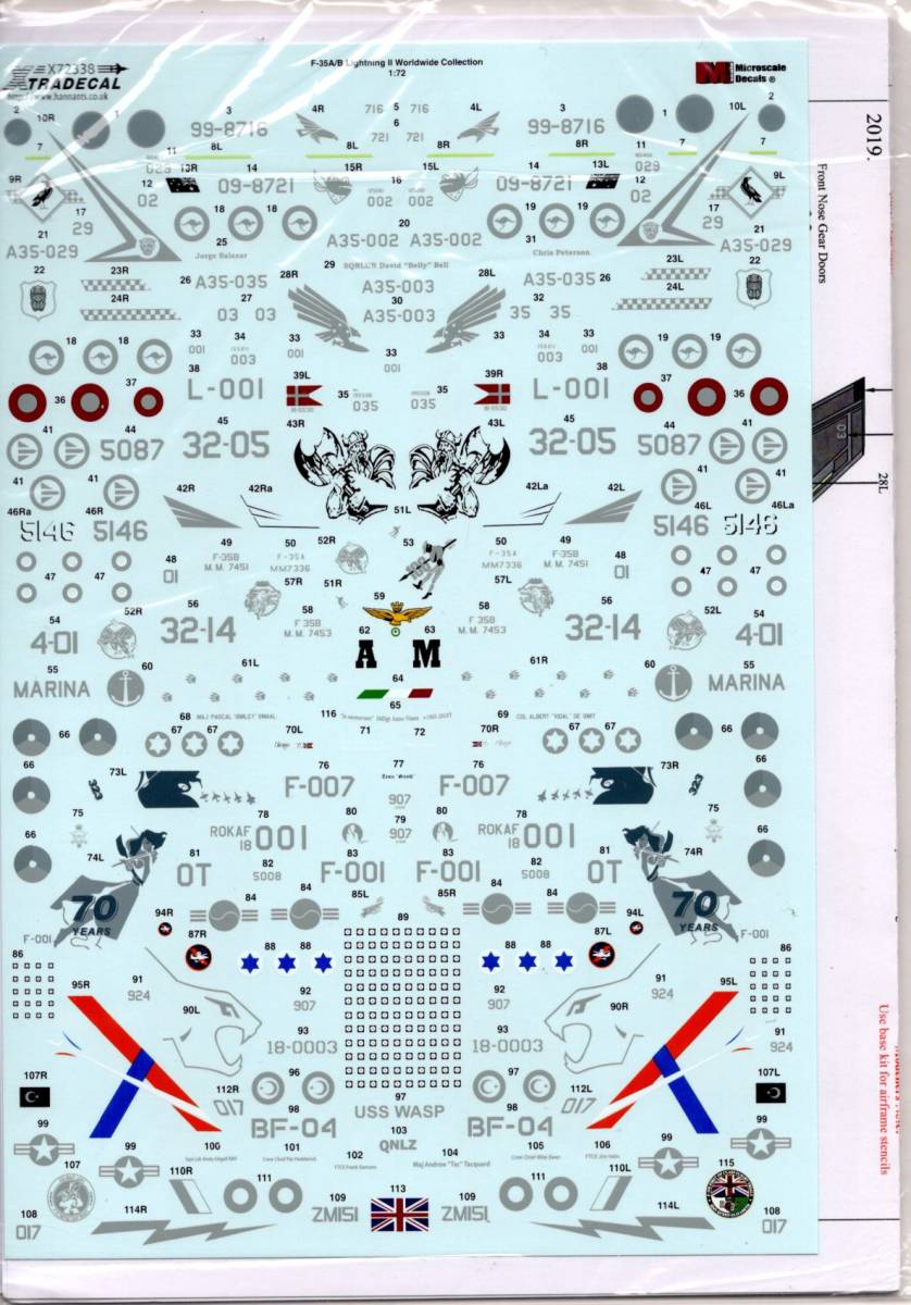 【未使用】1/72 新製品 エクストラデカール Xtradecal X72338 F-35A/B Lightning II Worldwide Collection の落札情報詳細| ヤフオク ...