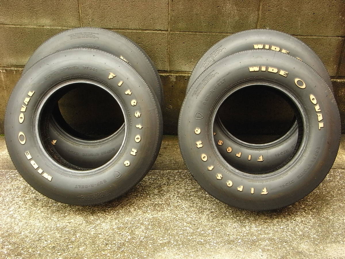 【未使用に近い】FIRESTONE WIDE OVAL ファイヤーストーン ワイドオーバル バイアス D70-14 205/70-R14相当 ...