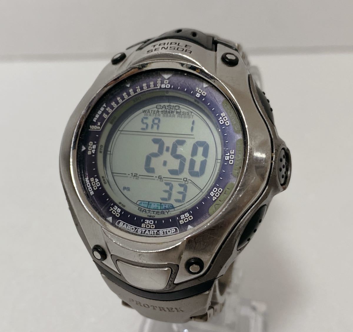 【傷や汚れあり】CASIO SPORT PROTREK 電波ソーラー 腕時計 プロトレック カシオ PRG-70TJ の落札情報詳細| ヤフオク落札価格情報 オークフリー
