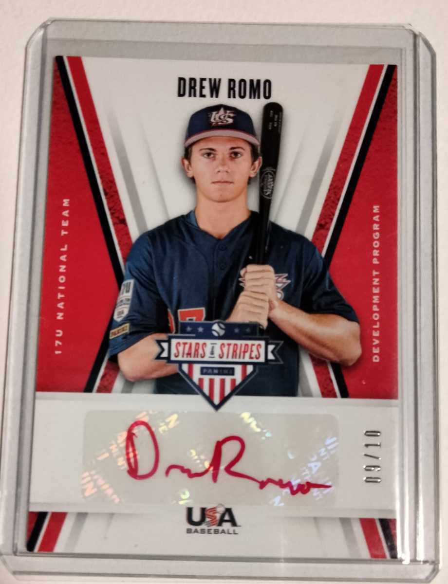 【未使用】Drew Romo 2019 Panini USA Baseball Red ink auto 10枚限定の落札情報詳細 ...